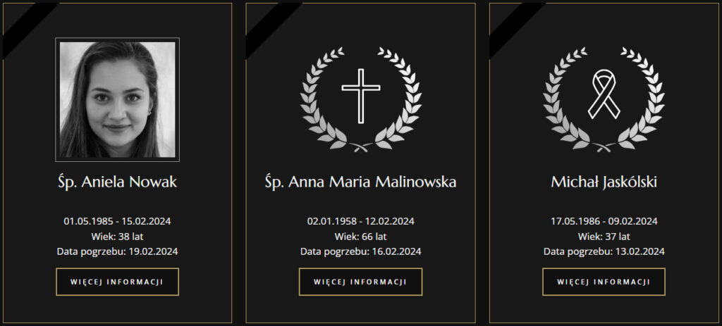 E-Nekrologi · Pogrzeby K&M Miszczyszyn